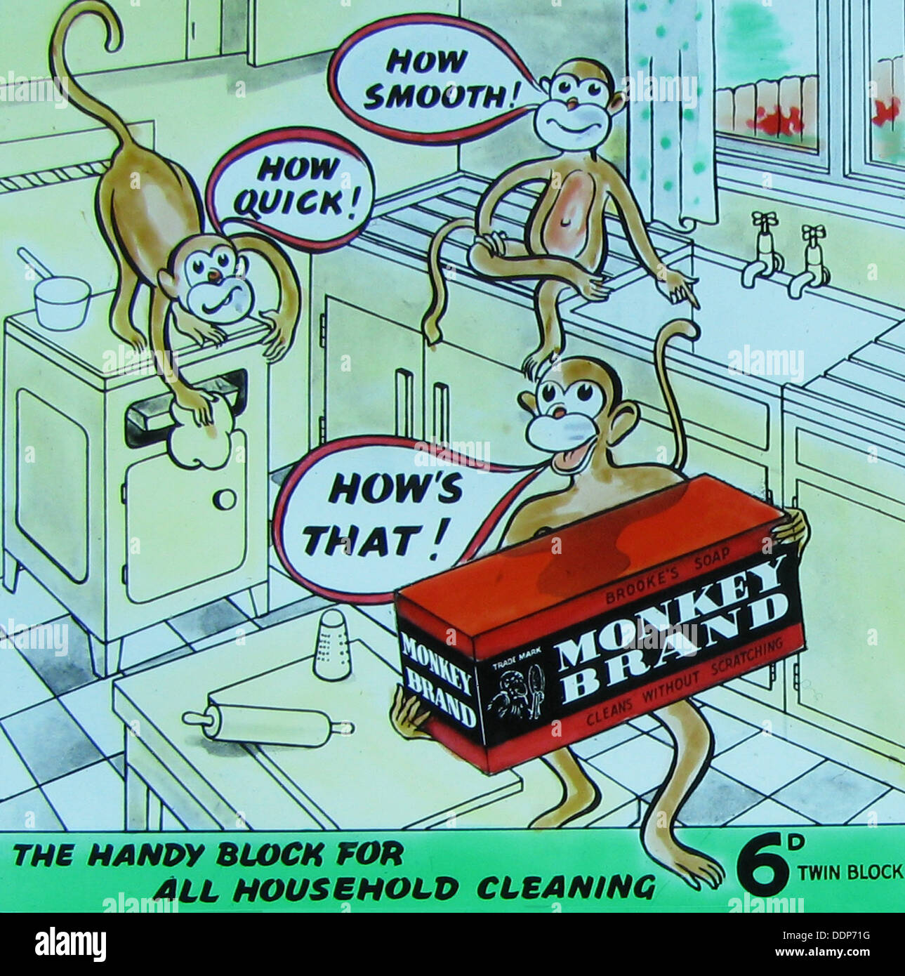 Monkey brand soap advertisement hi-res stock photography and images - Alamy