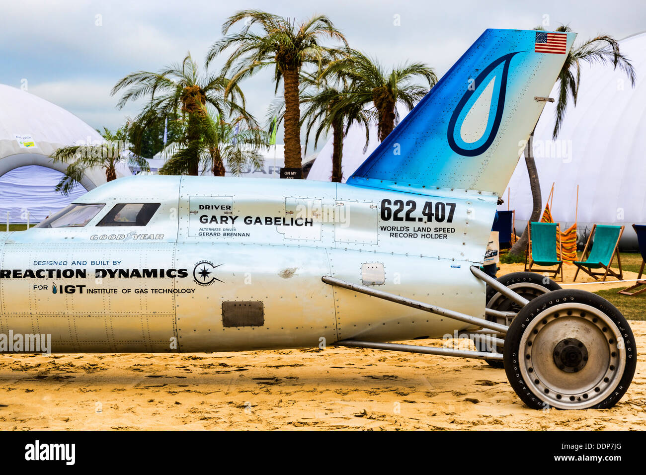 Tail end view of Gary Gabelich's 1970 Blue Flame land speed record ...