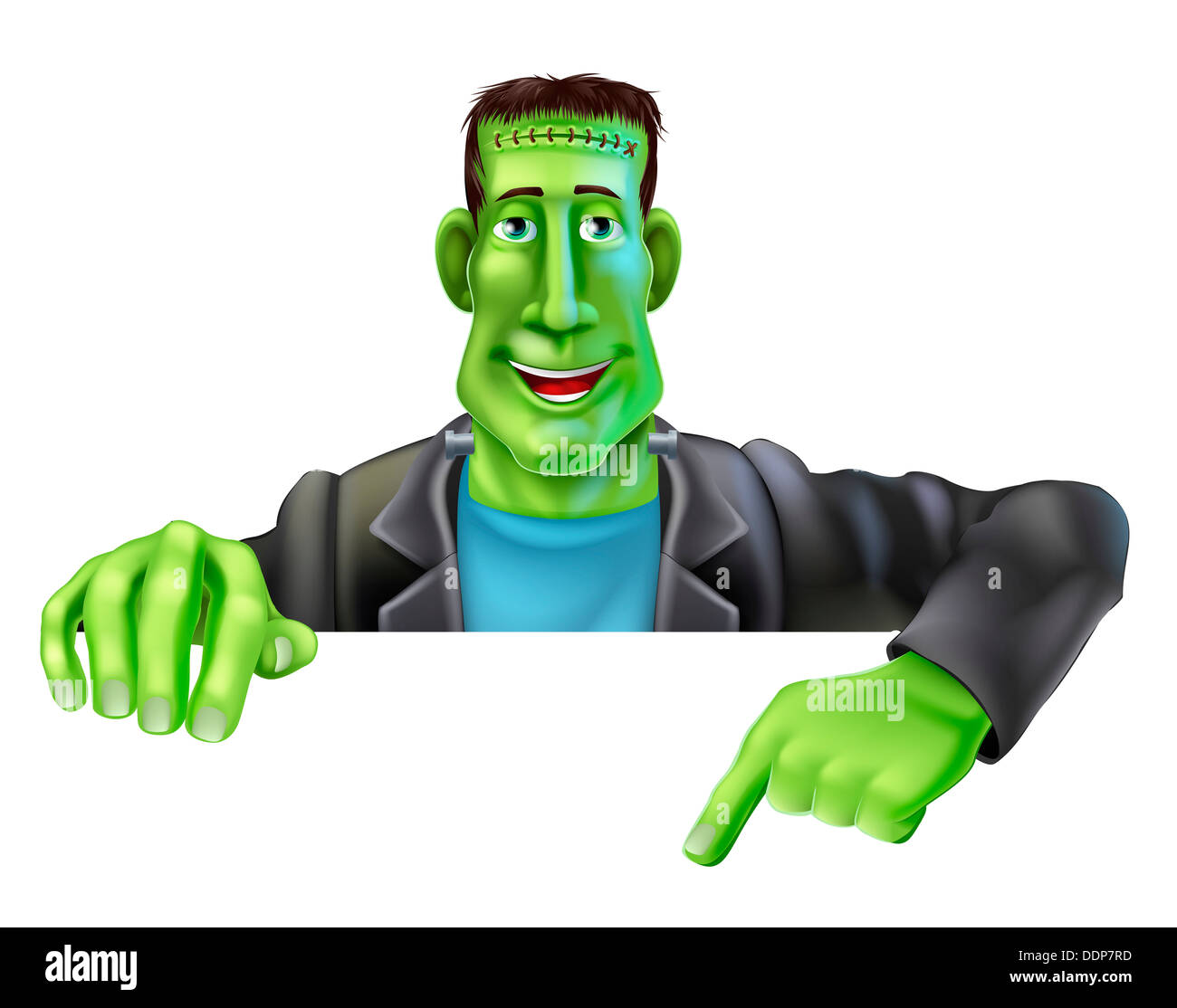 Cute Frankenstein Cartoon Drawing