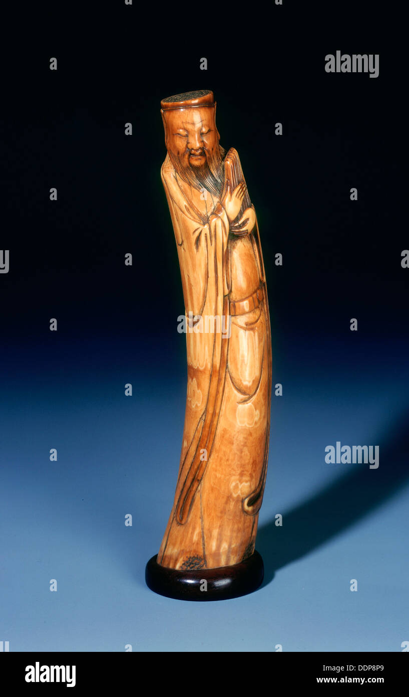 Ivory immortal with reed pipes, late Ming dynasty, China, 1550-1644 ...