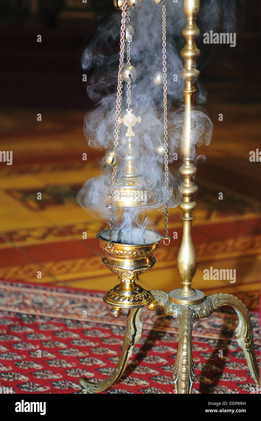 Incense holder used in religious ceremonies in church Stock Photo - Alamy