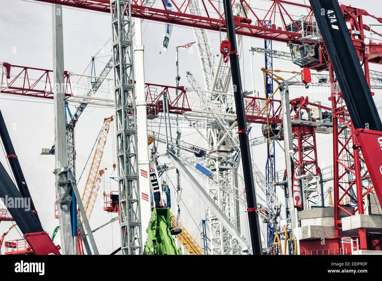 Cranes and aerial work platforms Stock Photo - Alamy