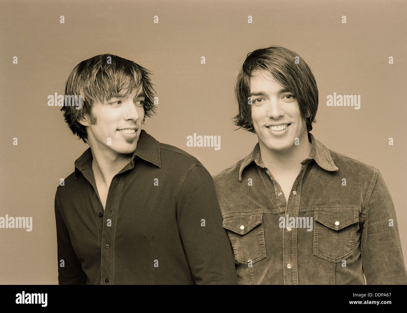 portrait of twin brothers Stock Photo - Alamy