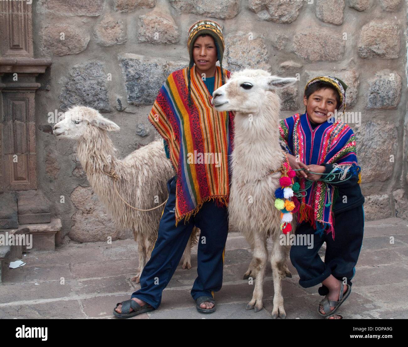 Child peru llama hi-res stock photography and images - Alamy