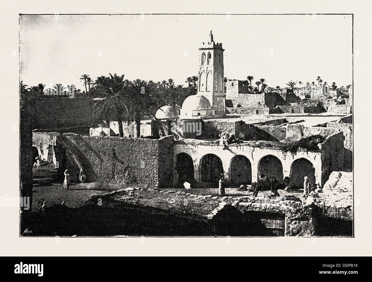 THE MOSQUE OF SIDI OKBA, ALGERIA, engraving 1890 Stock Photo - Alamy