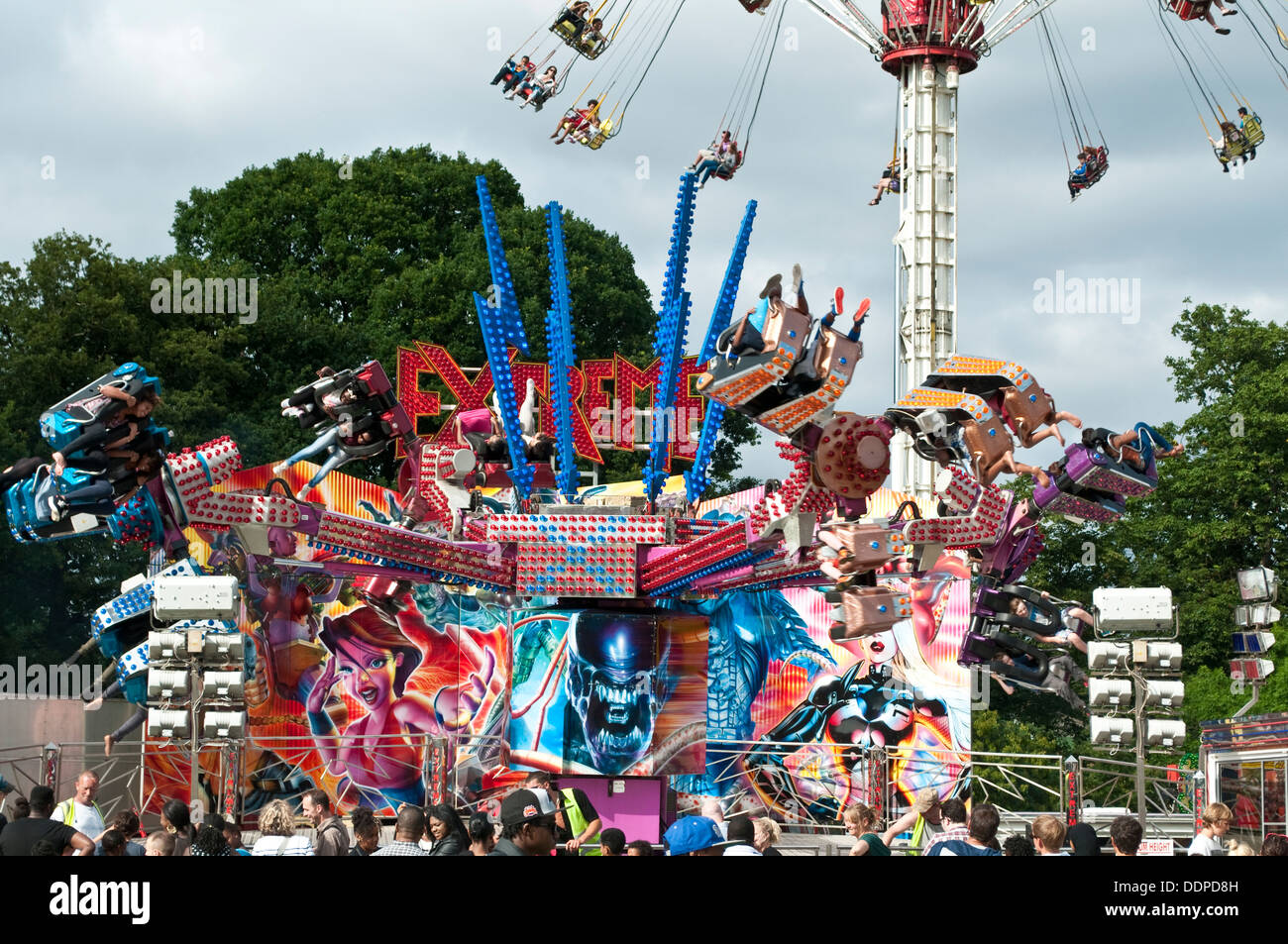 Funfair ride, Lambeth Country Show 2013, Brockwell Park, London, UK ...