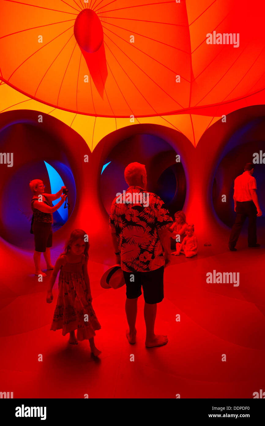 Inside the Amococo Luminarium at Bournemouth, Dorset UK in September ...