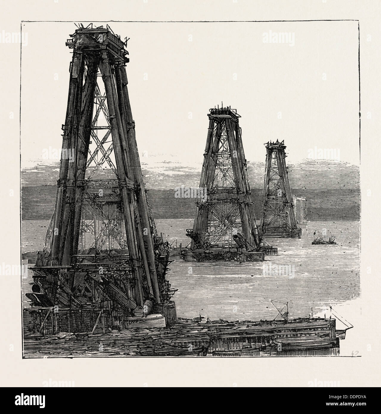 Construction of the forth bridge hi-res stock photography and images ...