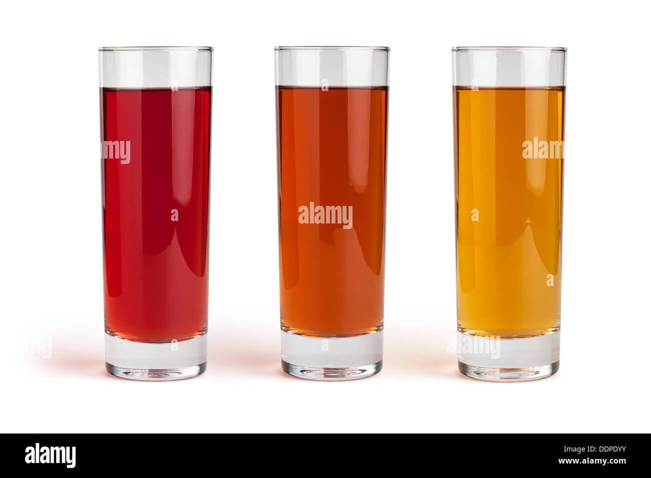 juice glass set on white background Stock Photo - Alamy