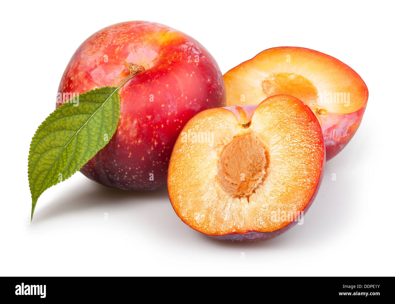 Half of plum hi-res stock photography and images - Alamy