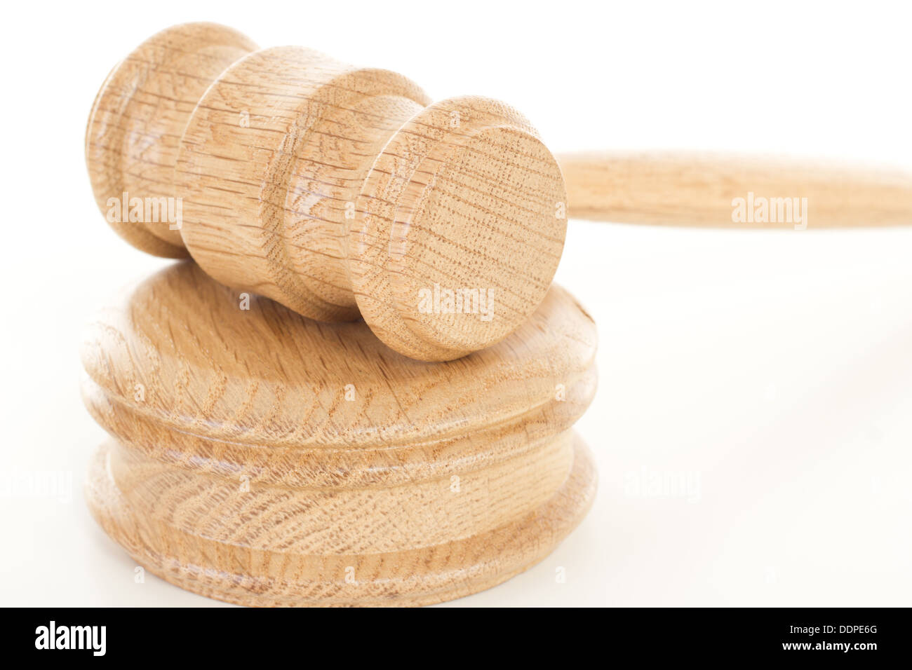 Close-up of gavel on white background Stock Photo - Alamy