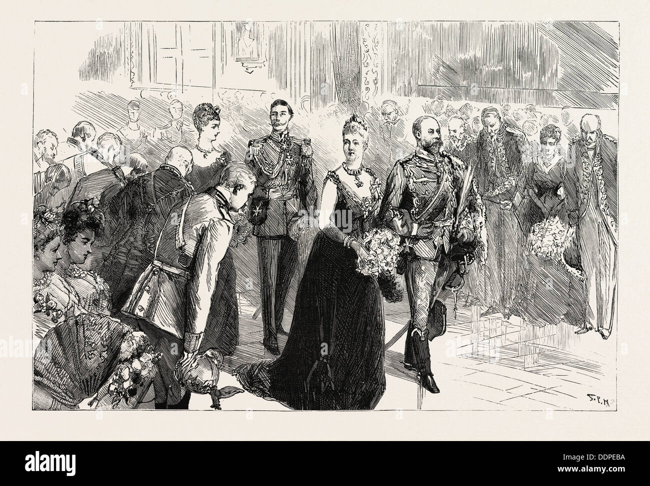 THE STATE CONCERT AT THE PALACE, THE ROYAL PROCESSION PASSING THROUGH ...