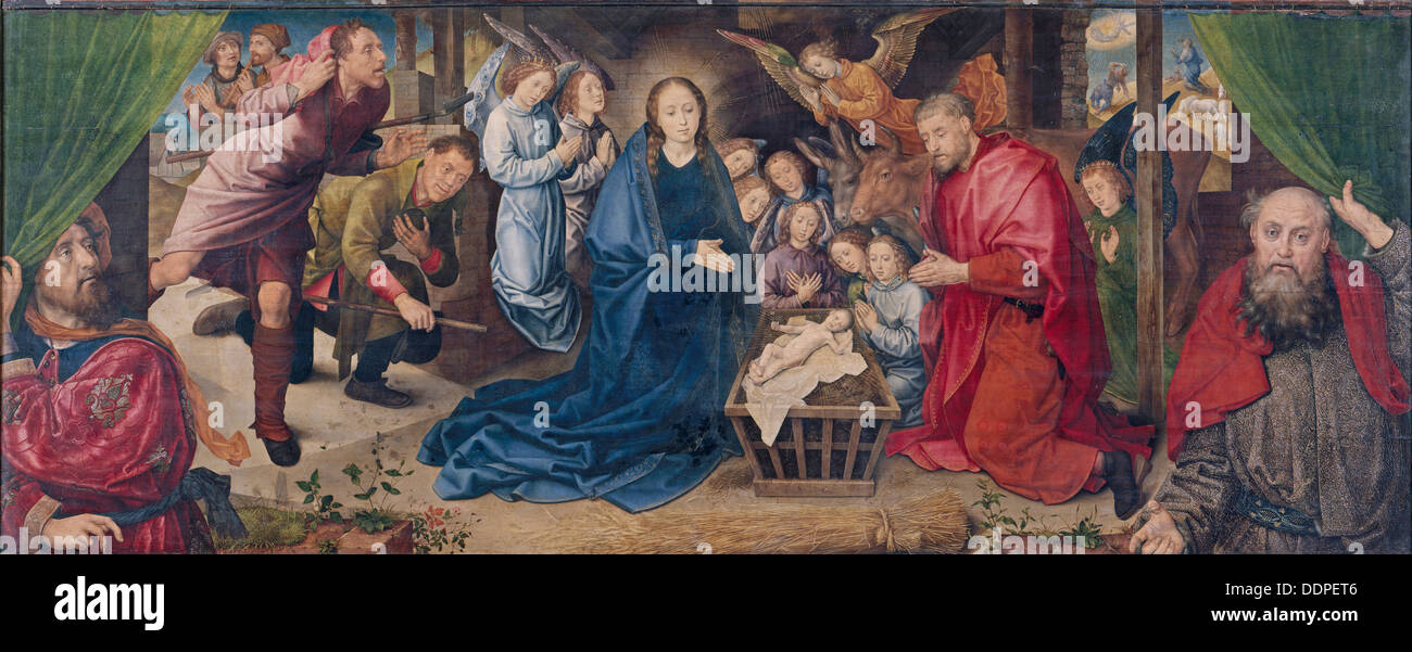 The Adoration of the Shepherds, c. 1480. Artist: Goes, Hugo, van der ...