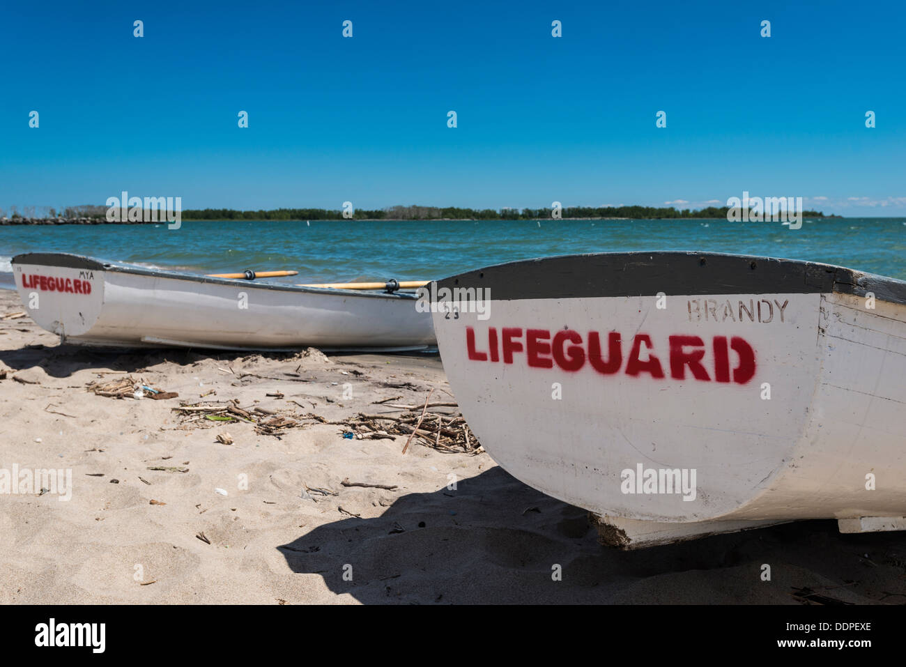Lifeguard boat, Ward's Island Beach, Ward's Island, Toronto Island Park ...