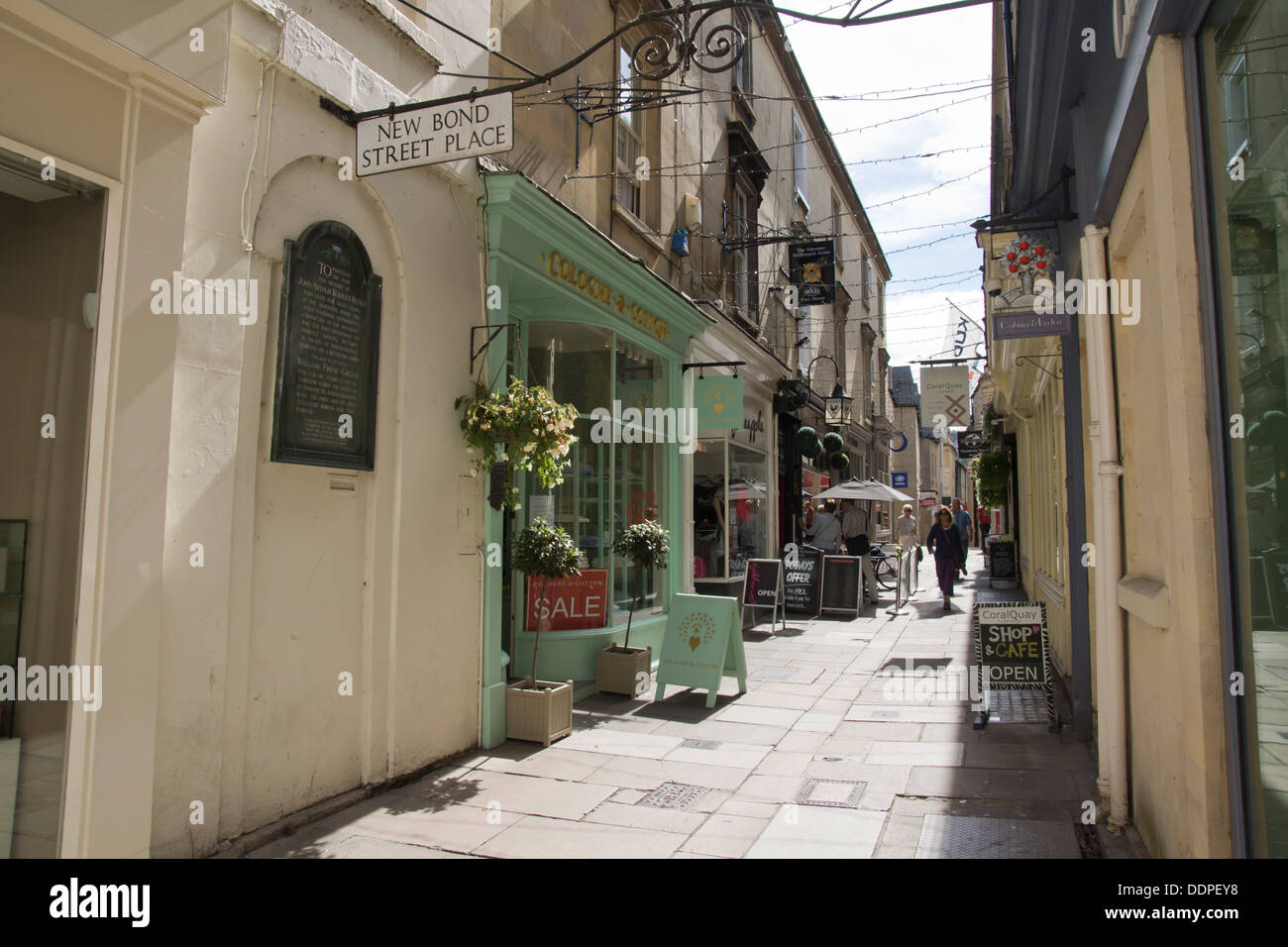 Bath a historic City in Somerset England UK New Bond Street Place Stock ...