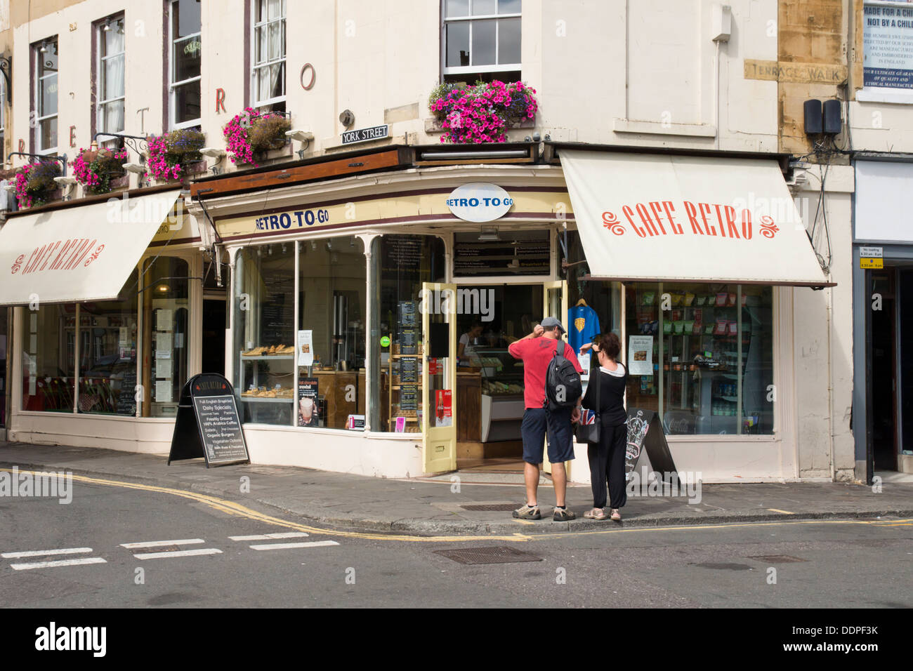 Bath a historic City in Somerset England UK Cafe Retro Stock Photo - Alamy