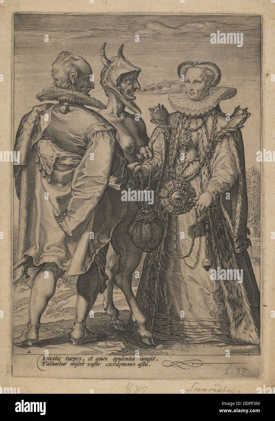 Marriage for Wealth Officiated by the Devil, ca. 1600. Artist ...