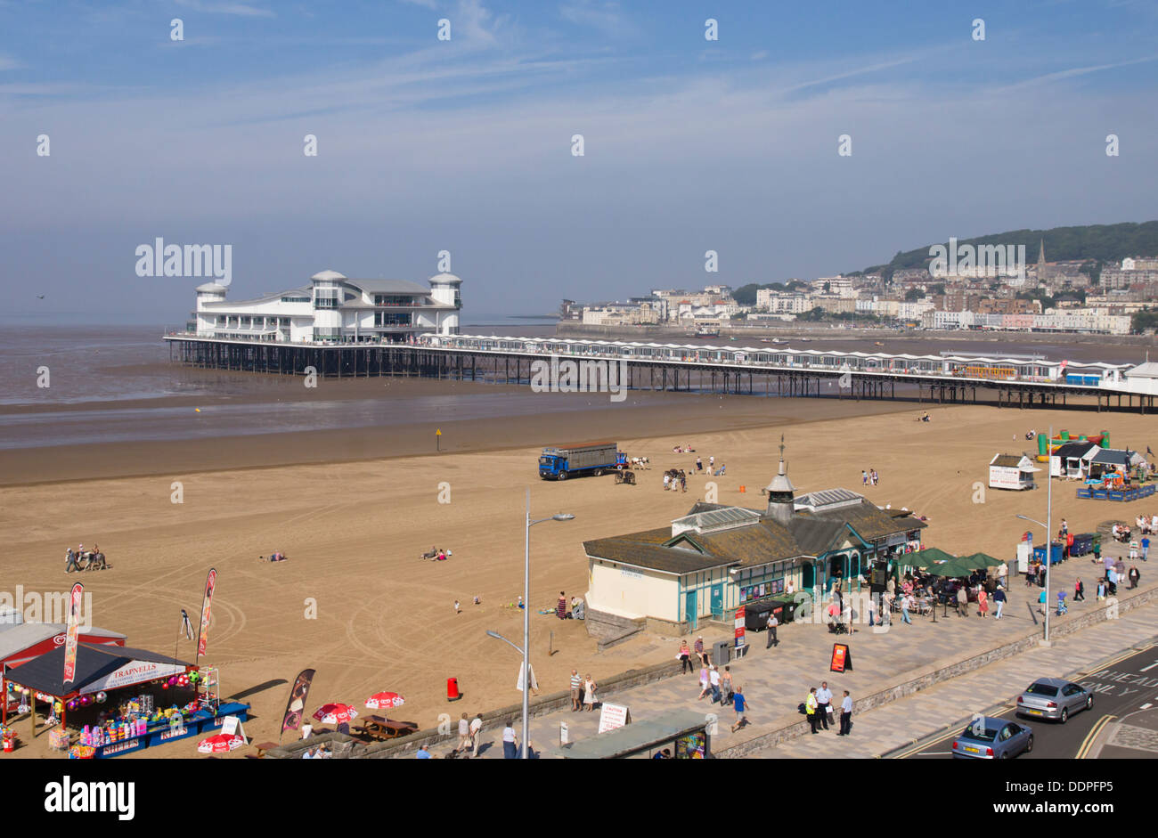 Weston-super-Mare England UK The Beach and Grand Pier Stock Photo - Alamy