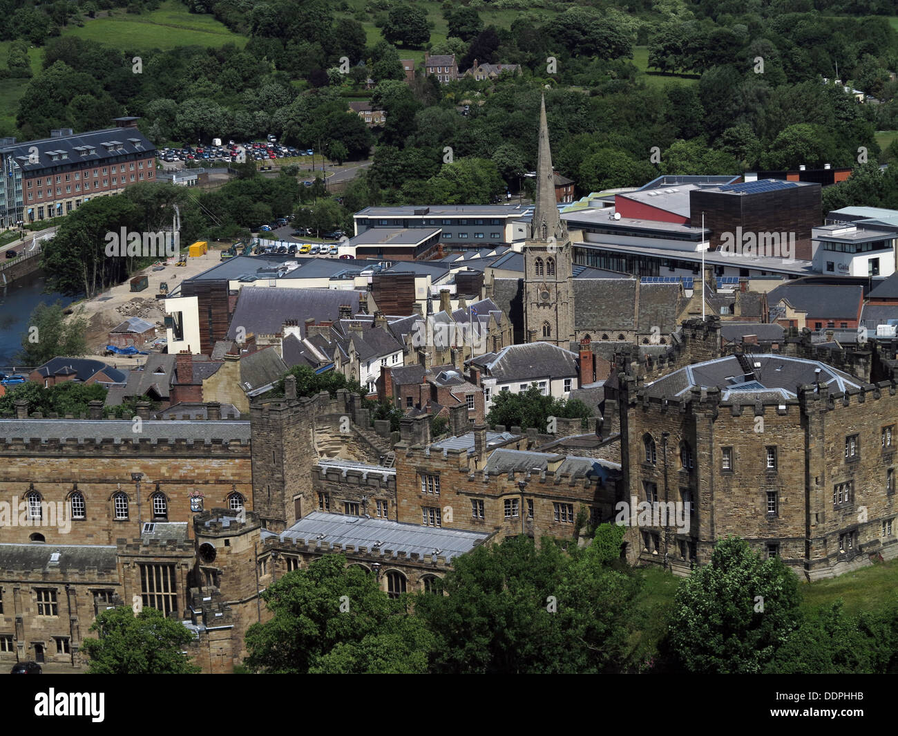 Durham cathedral aerial view hi-res stock photography and images - Alamy