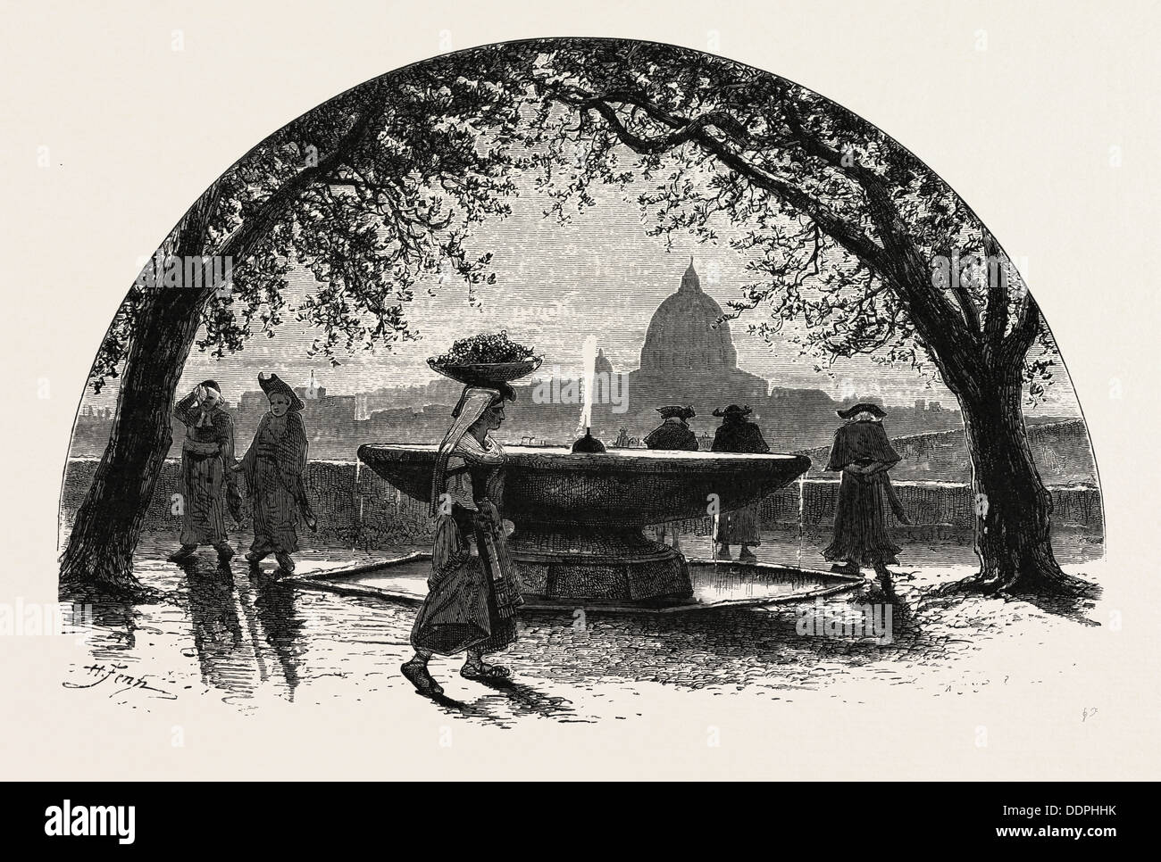 On the Pincian Hill, Rome and its environs, Italy, 19th century ...