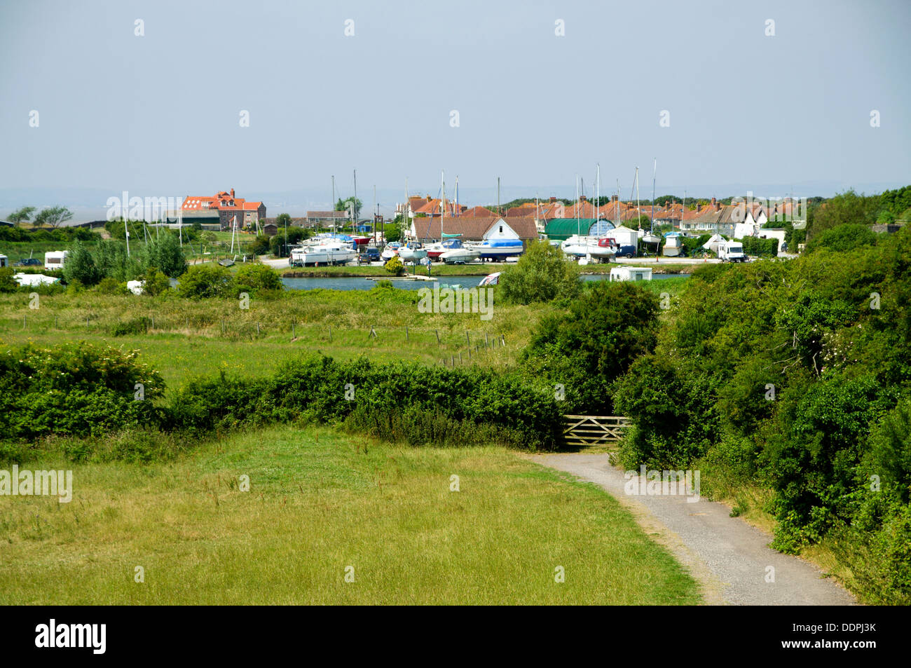 Marina and West Somerset Way long distance footpath, Uphill, Weston ...