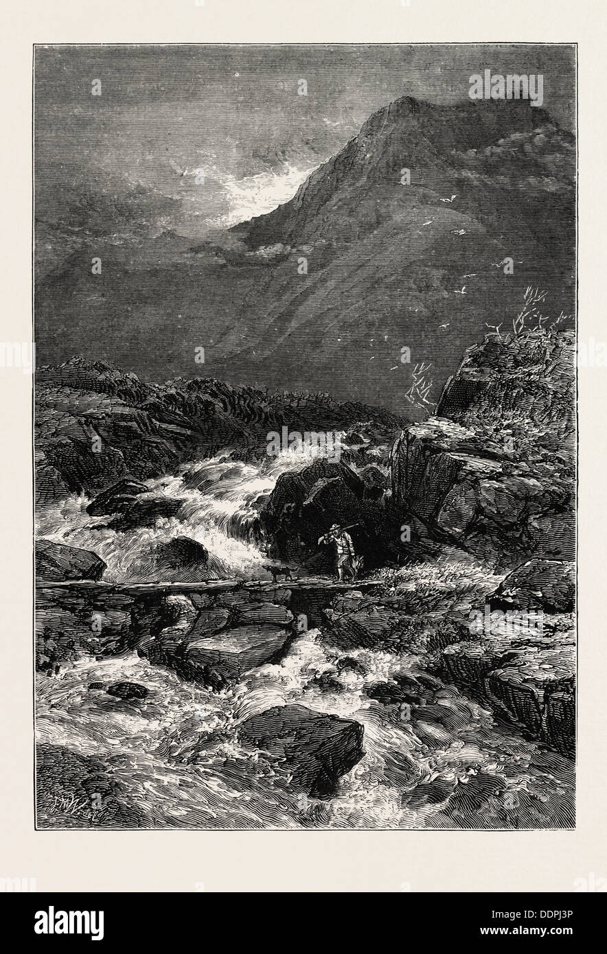 THE STREAM FROM LLYN IDWAL, North Wales, UK, U.K., Britain, British ...