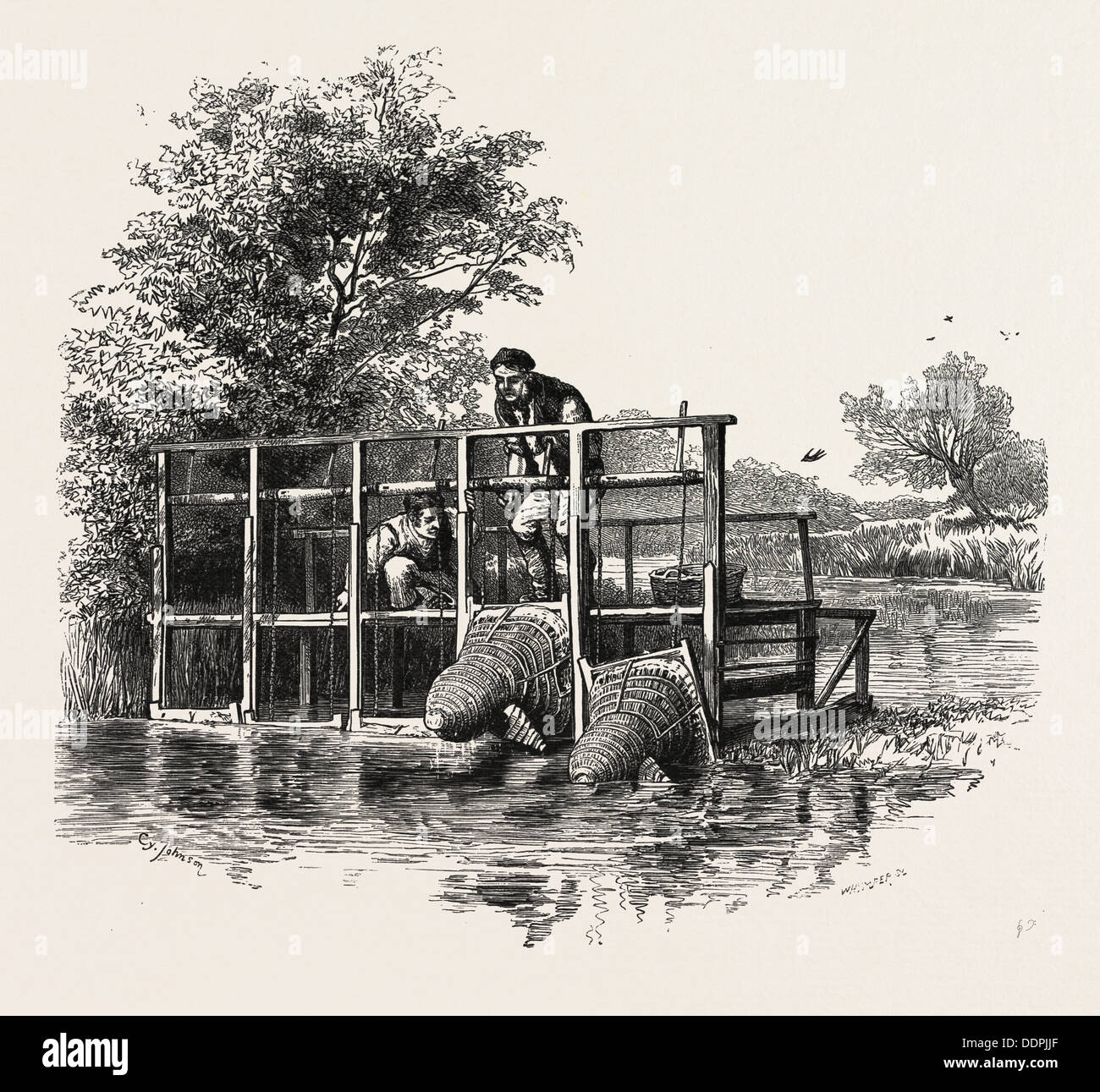 Eel Bucks on the Thames, SCENERY OF THE THAMES, UK, U.K., Britain ...