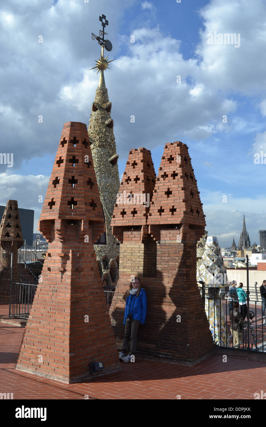 Antoni Gaudi architectural design in Barcelona Stock Photo - Alamy