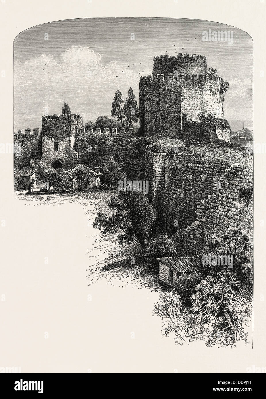 Constantinople istanbul 19th century engraving hi-res stock photography ...