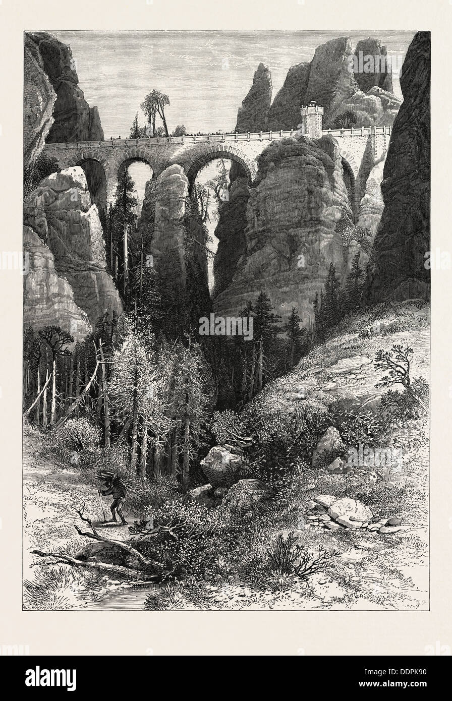 THE BASTEI BRIDGE, Saxon Switzerland, Sachsische Schweiz, bastei ...