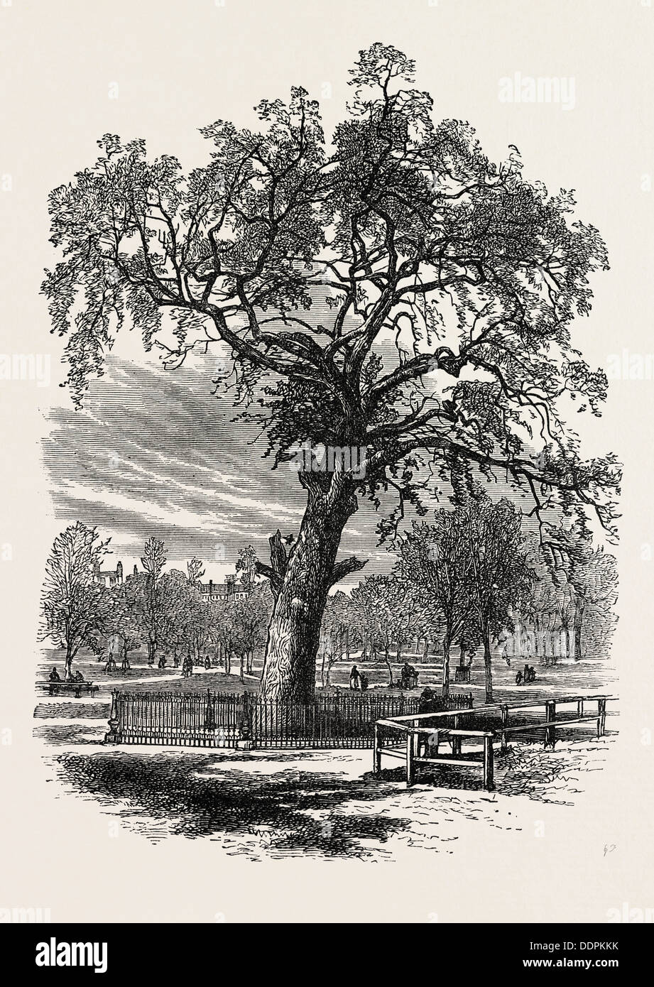 BOSTON COMMON, UNITED STATES OF AMERICA, US, USA, 1870s engraving Stock ...