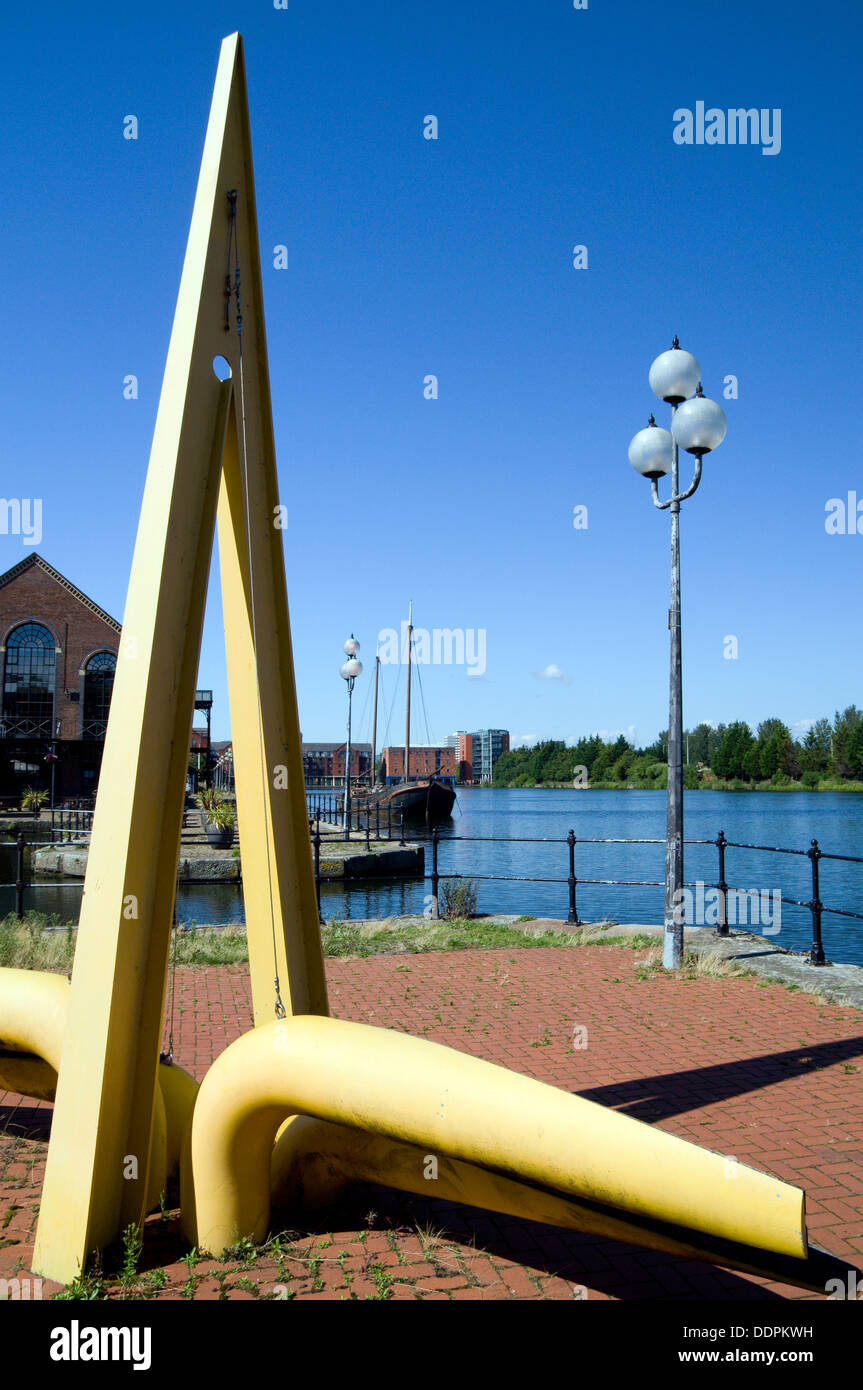 Seat besides Atlantic Wharf, Cardiff Bay, Cardiff, Wales, UK Stock ...