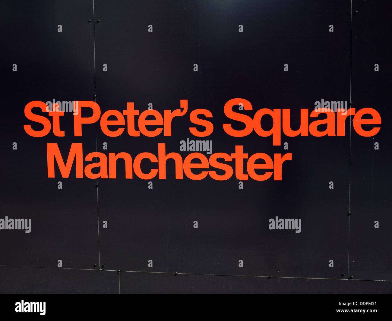 St peters square manchester street sign hi-res stock photography and ...
