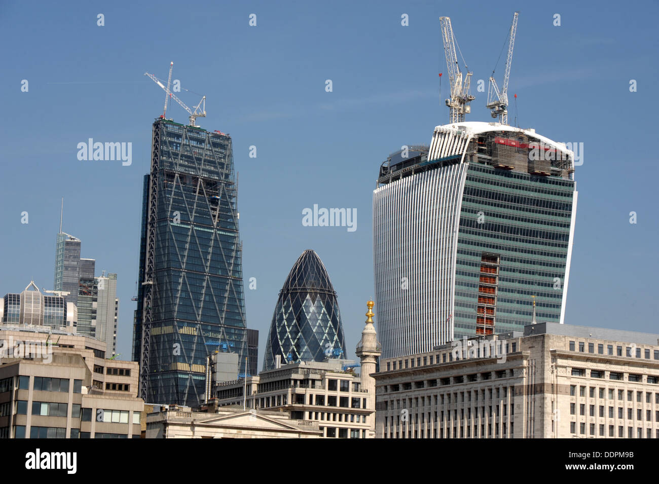 London, UK. 5th September 2013. Walkie Talkie building reflects ...