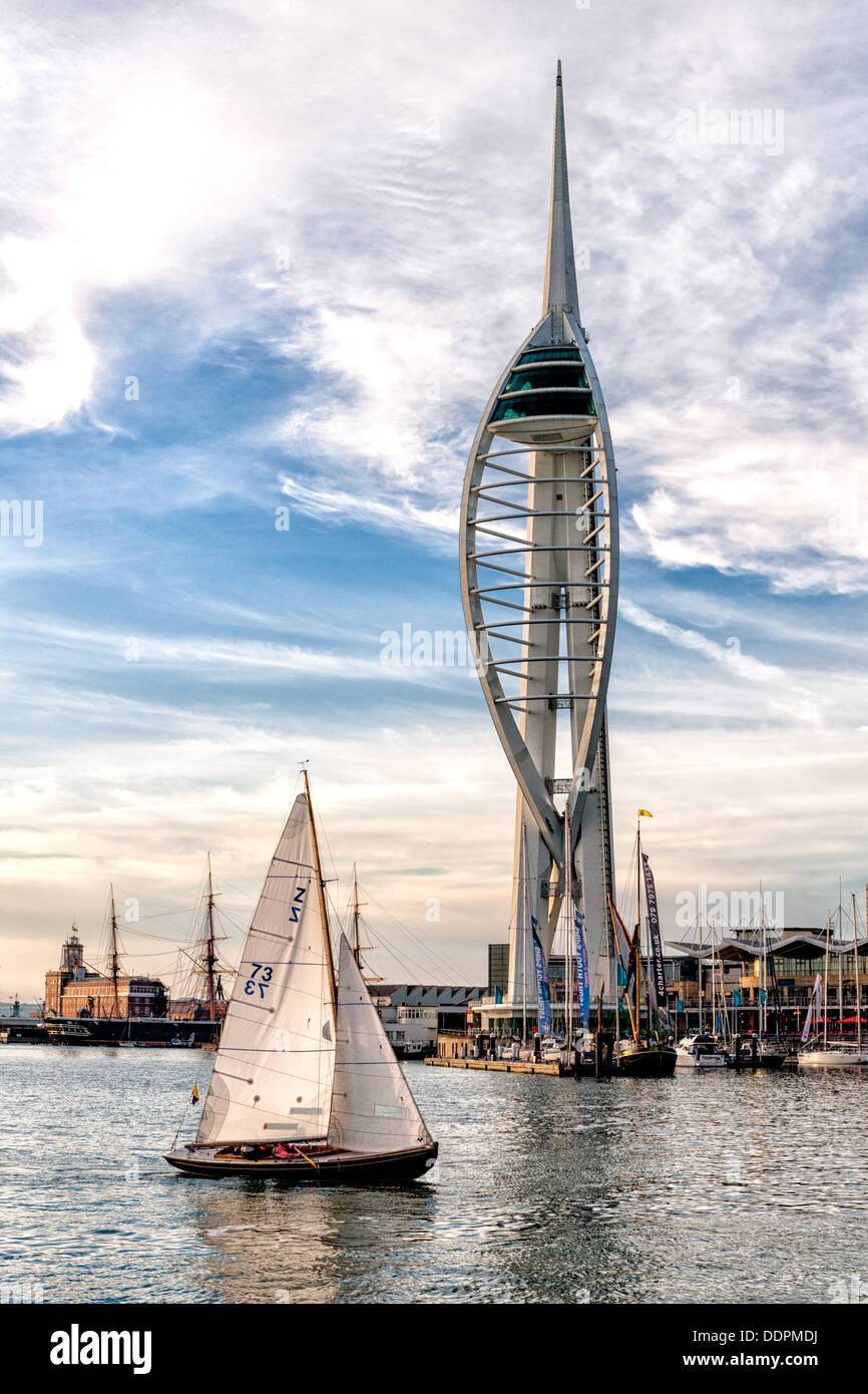 Tall ship spinnaker tower hi-res stock photography and images - Alamy