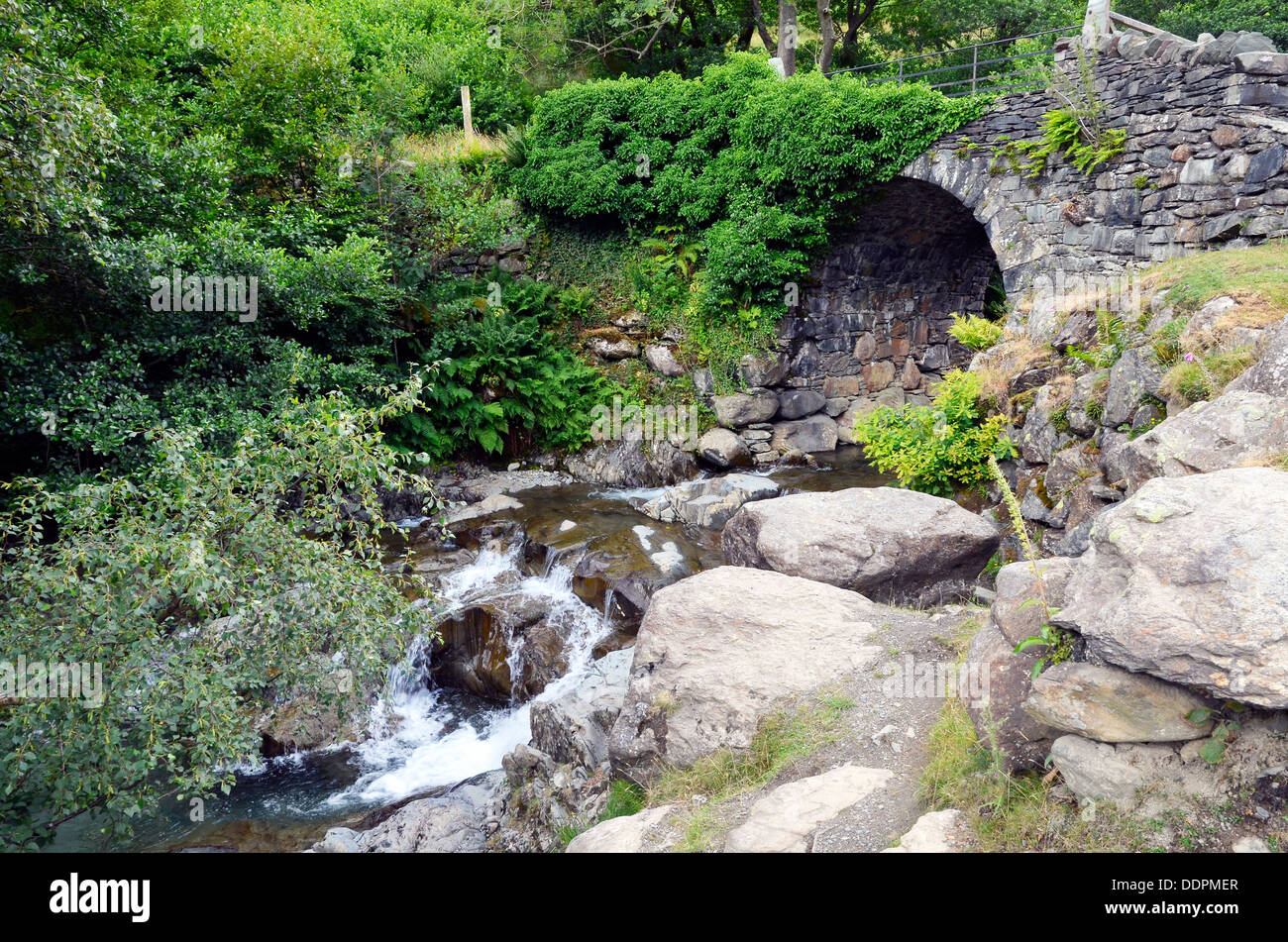 Miners Bridge across Church Beck in the Copper Mines Valley above ...