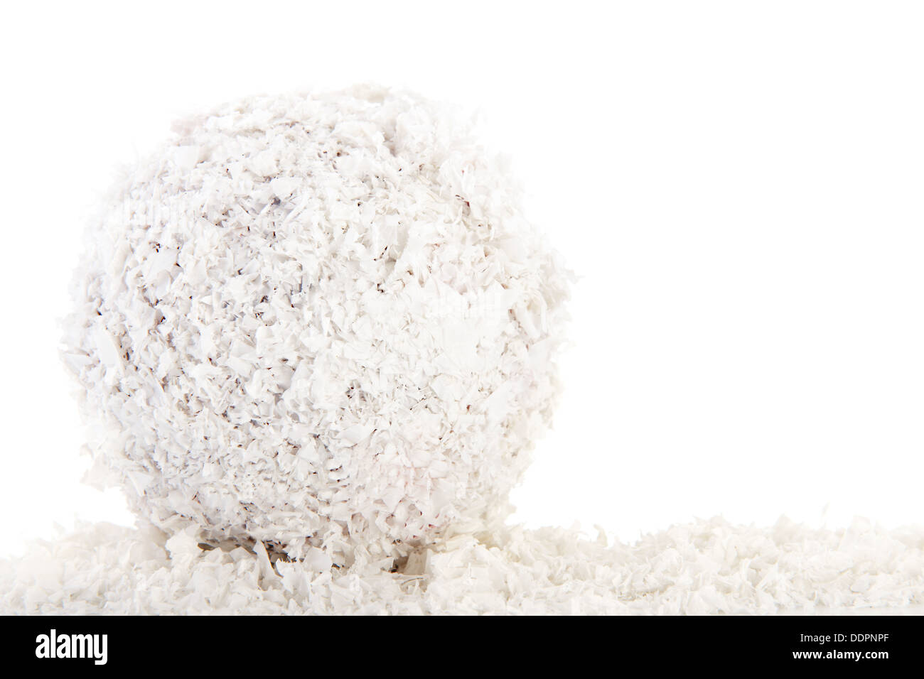 artificial snowball isolated over white background Stock Photo - Alamy