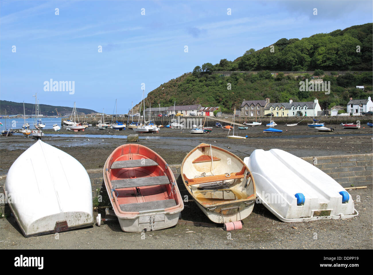 Lower Town harbour, Fishguard, Pembrokeshire, Wales, Great Britain ...