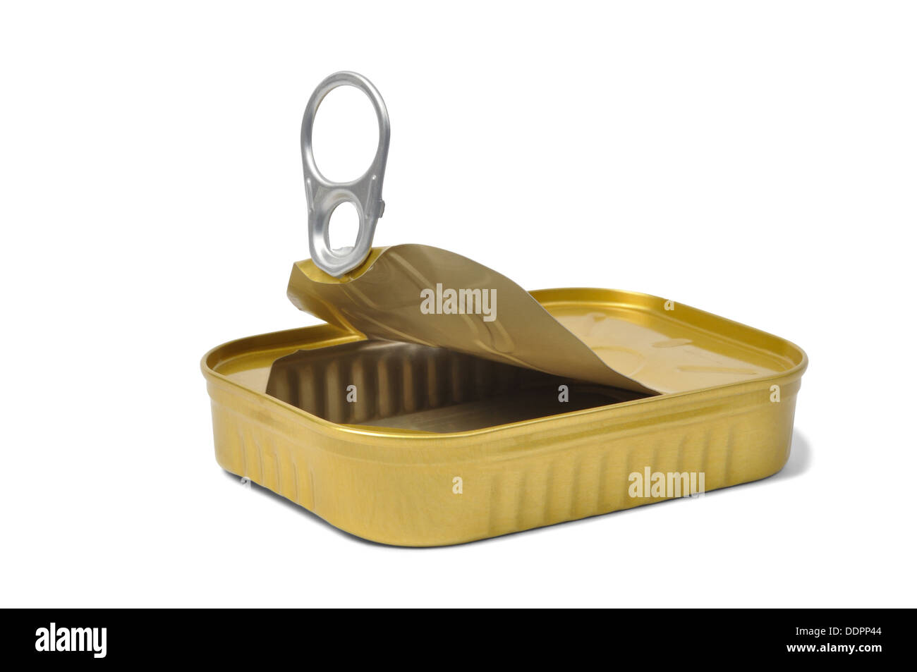 Opened tin can on Cut Out Stock Images & Pictures - Alamy