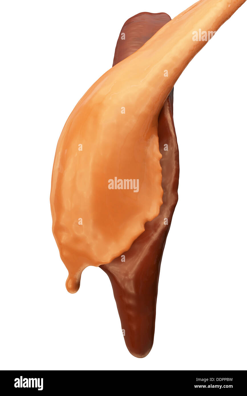 abstract cross-flowing caramel and chocolate Stock Photo - Alamy