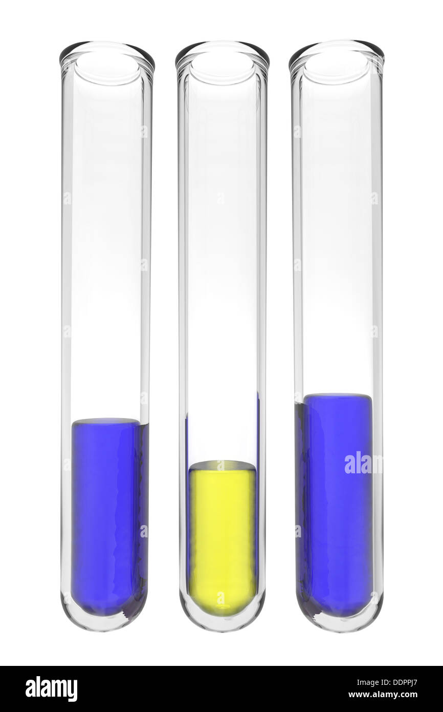 three test tubes with liquid in european national colors Stock Photo ...