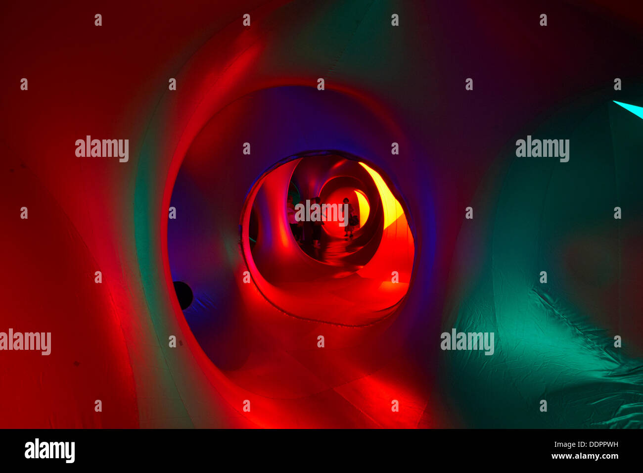 Inside the Amococo Luminarium at Bournemouth, Dorset UK in September ...