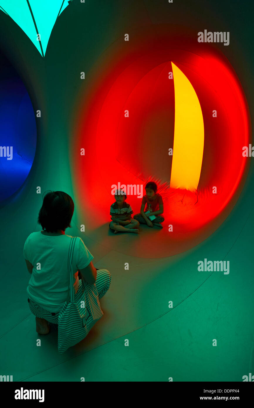 Inside the Amococo Luminarium at Bournemouth, Dorset UK in September ...