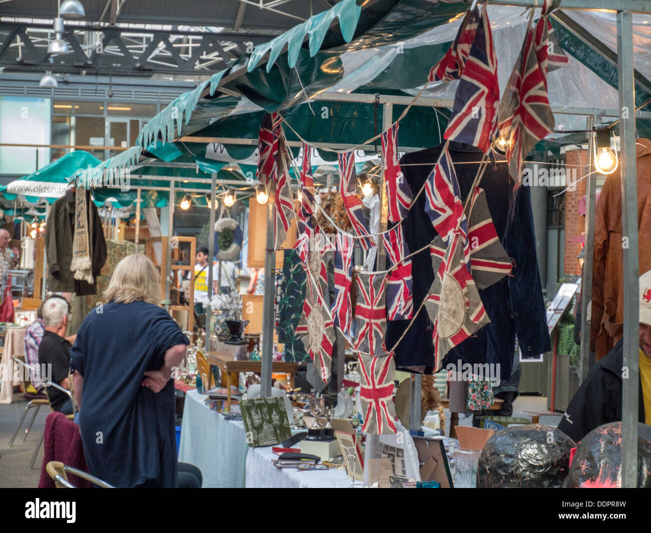 Union Jack flags hanging at a market stall in London Stock Photo - Alamy