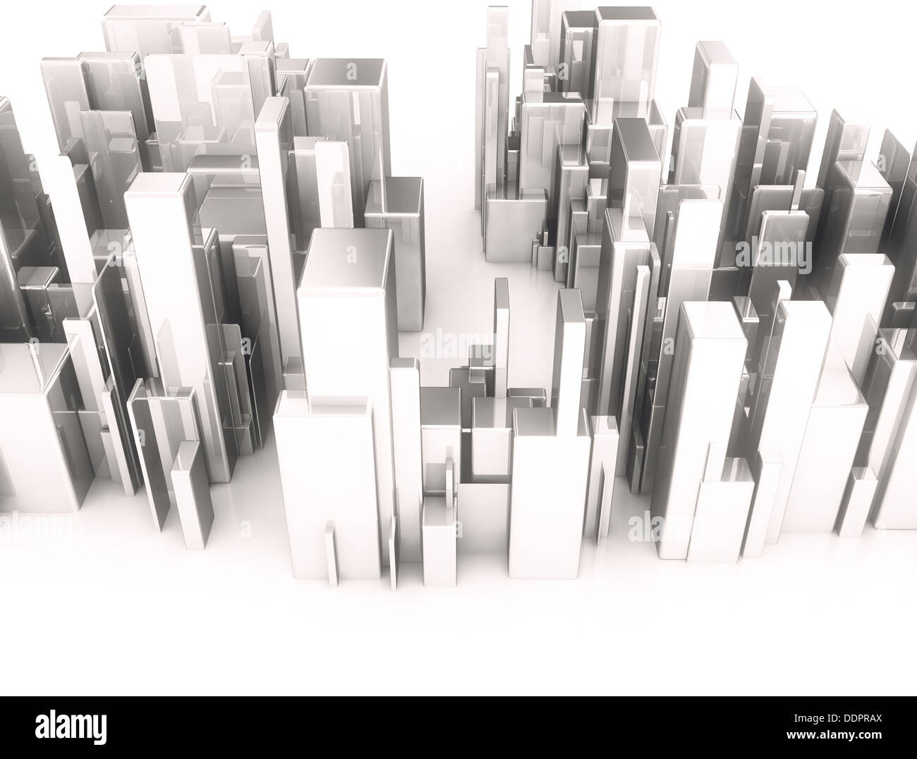 Metal 3d cubes abstract city top view Stock Photo - Alamy