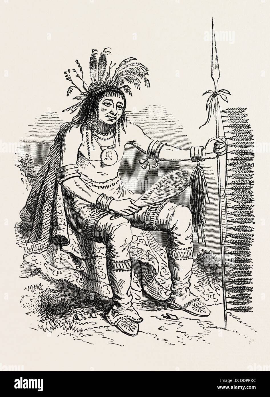 NORTH AMERICAN INDIAN, US, USA, 1870s engraving Stock Photo - Alamy