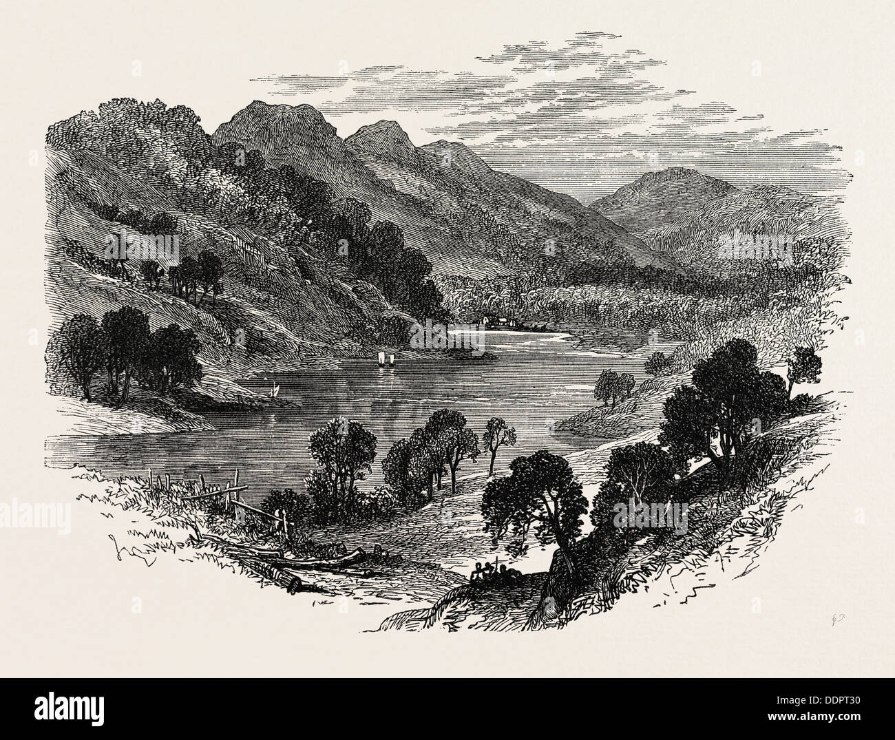 VIEW IN ACADIE, CANADA, 1870s engraving Stock Photo - Alamy