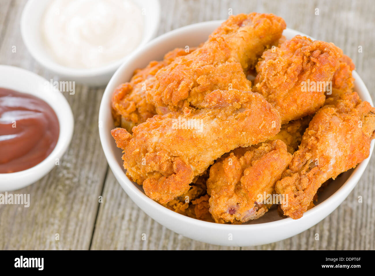 Southern Fried Hot Chicken Wings Stock Photo - Alamy