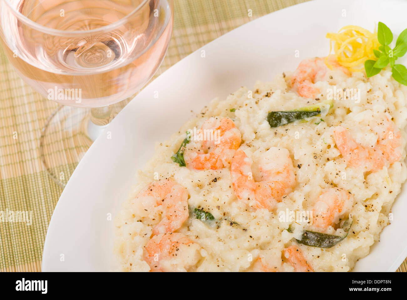 Prawn Risotto Bianco - King prawn risotto with creamy white wine sauce ...