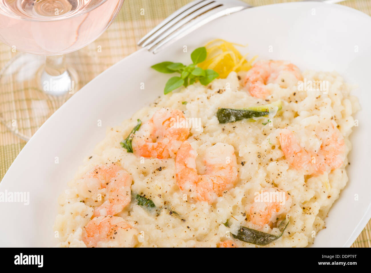 Prawn Risotto Bianco - King prawn risotto with creamy white wine sauce ...